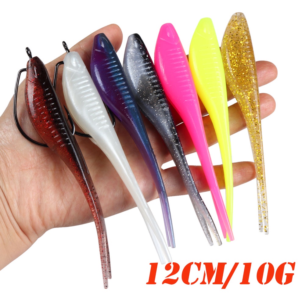 JOHNCOO 5pcs/pkt Floating Lure 12cm 10gm TPR Material SILENCER Soft ...