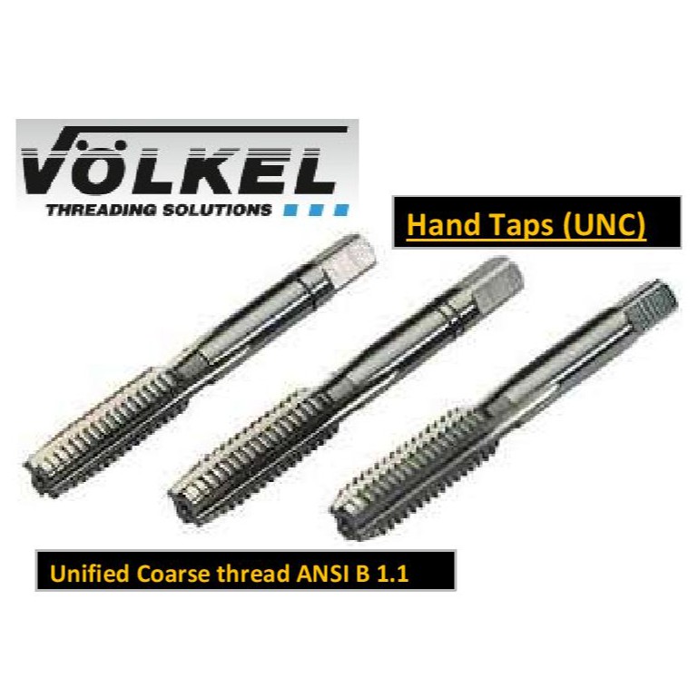I Set Volkel Hand Taps (UNC) 1.5/8 ~ 2" Inch Unified Course Thread ANSI ...