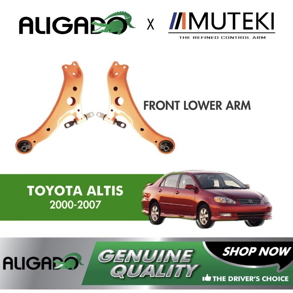MUTEKI FRONT LOWER ARM FOR TOYOTA ALTIS (2000 - 2007) | Shopee Malaysia