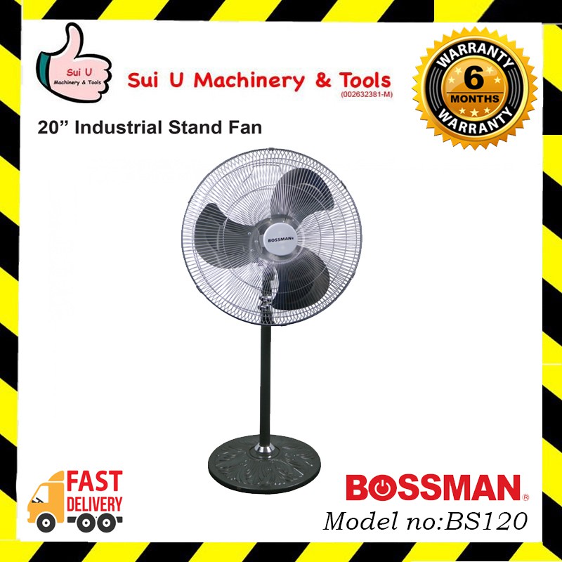 BOSSMAN BS120 20" Industrial Stand Fan 160W | Shopee Malaysia