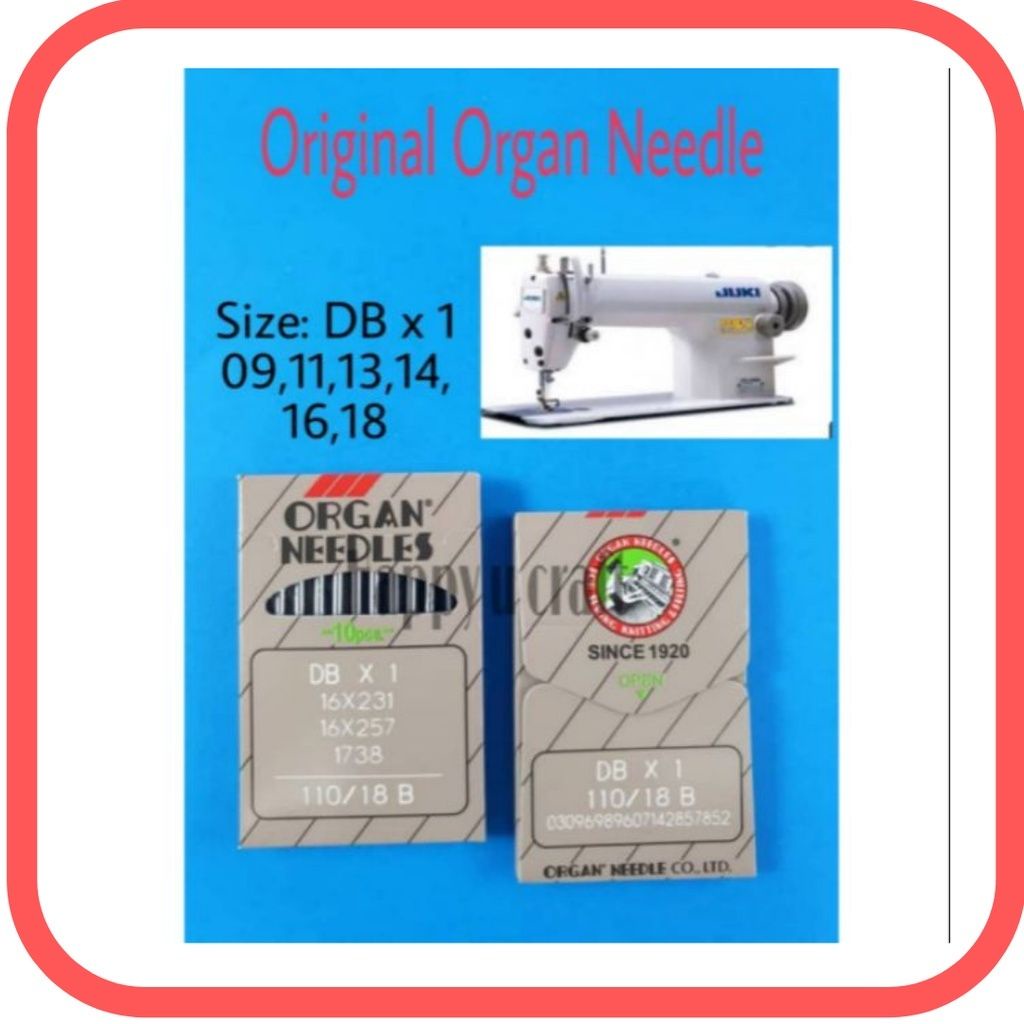 ORIGINAL Organ Needles DB x1 /Jarum Mesin Jahit Industri Organ/ HighSpeed | Shopee Malaysia