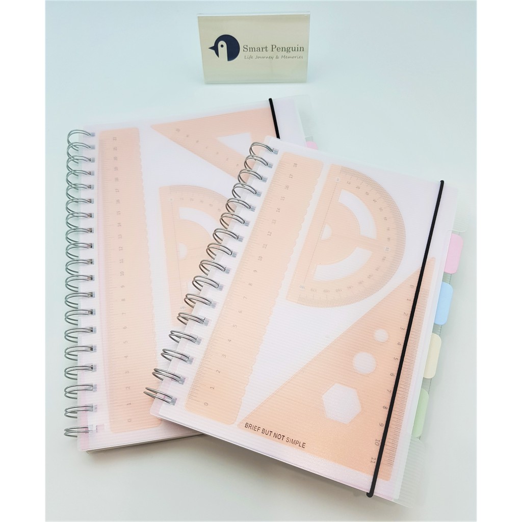A5 B5 A6 PP Plastic Cover Spiral Wire O Stationery Planner Notebook ...