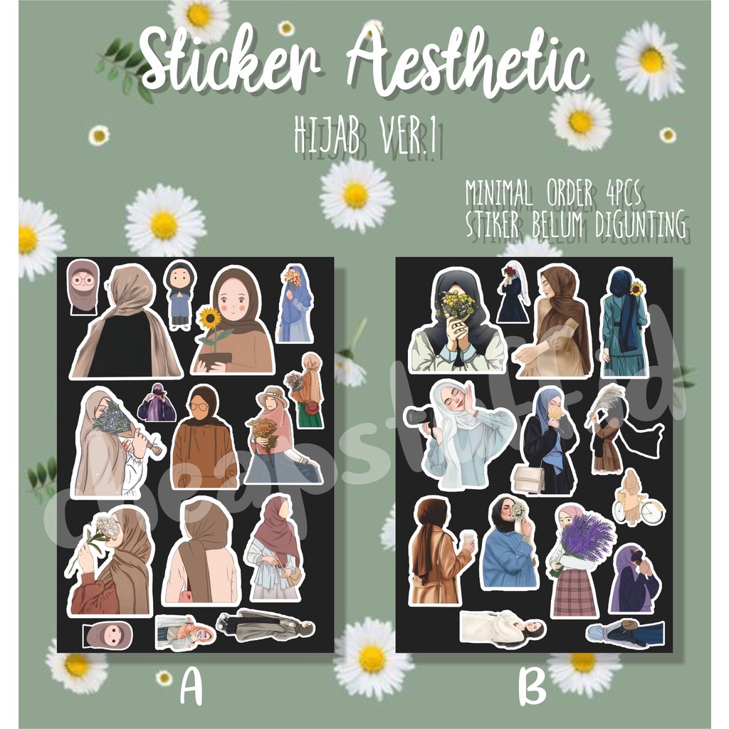 [HIJAB Series PART 3] AESTHETIC TUMBLR PACK Stickers LAPTOP Stickers HP ...