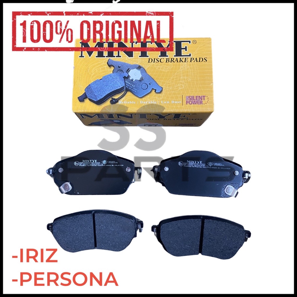ssp. MINTYE FRONT DISC PAD PROTON IRIZ / PERSONA 2016 NEW FRONT BRAKE ...
