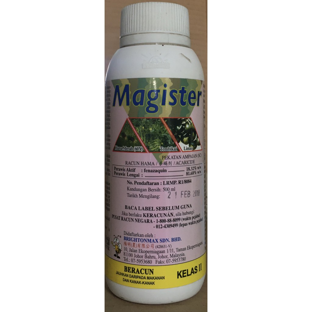 Magister 500ml / racun serangga / hama merah / fenazaquin " ready stock ...