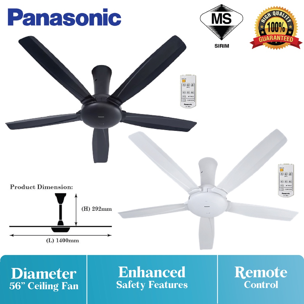PANASONIC Bayu 5 5-Blade/Bayu 4 4-Blade 1400mm (56 inch) Ceiling Fan F ...