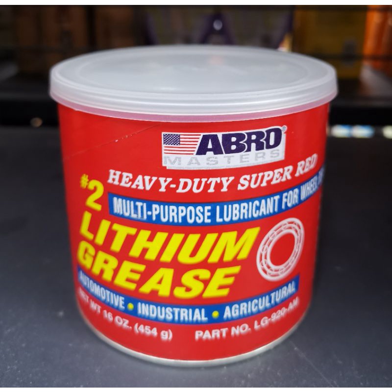🇺🇸 ABRO #2 Lithium Grease Heavy- Duty Super Red - 454g | Shopee Malaysia