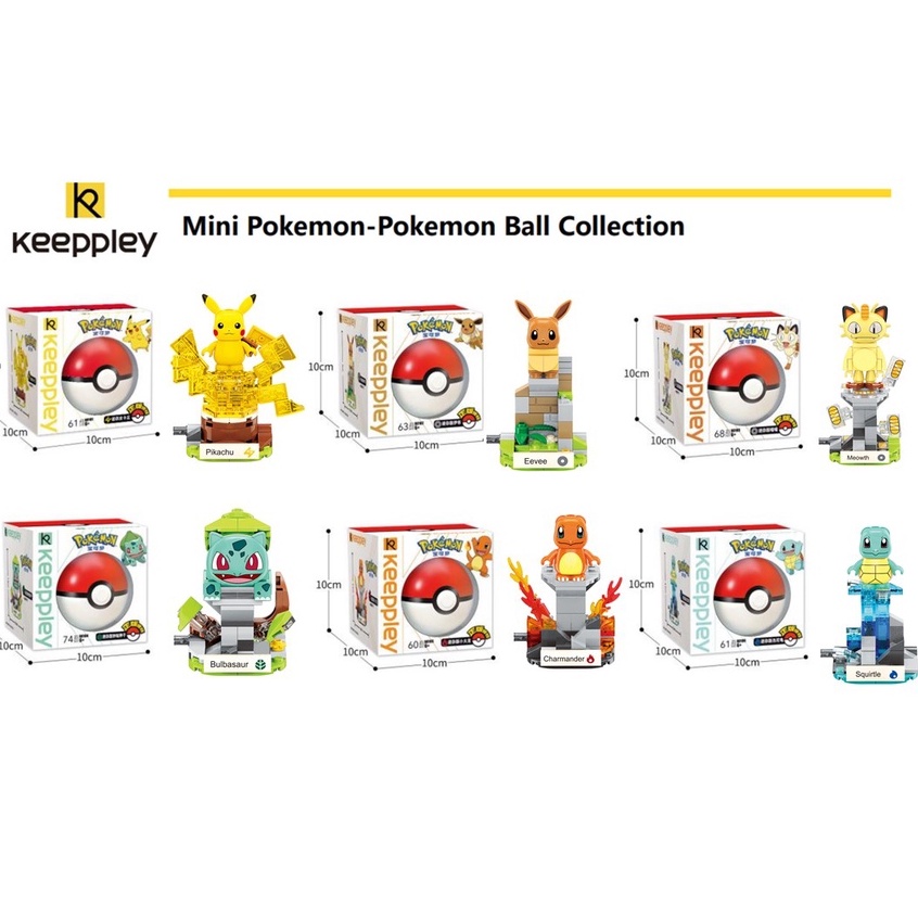 Keeppley Mini Pokemon Ball Building Blocks Toy Set ( 100% ORIGINAL ...