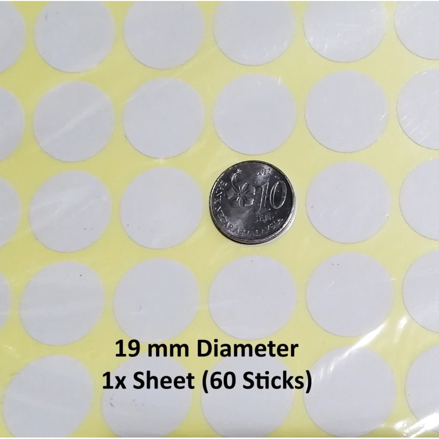 Stickers White dot Sticker Round Label Circle Stickers 33mm 25mm 19mm ...