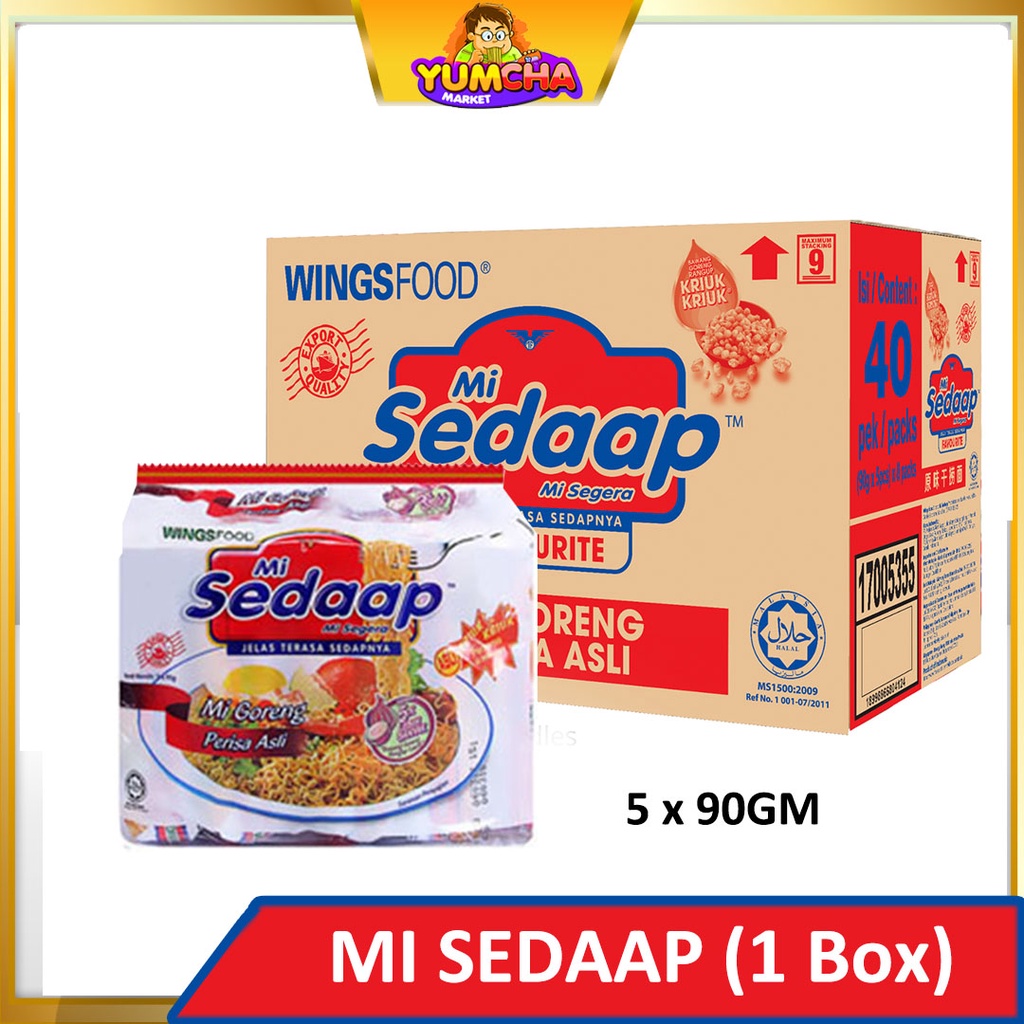 X5 Pack Wings Food Mi Sedaap Mi Goreng Perisa Asli Halal Noodles - 5 x 90G | Shopee Malaysia