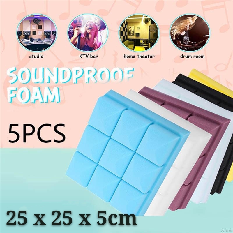 Sound-absorbing sponge 5 /1Pcs Soundproof Sponge Studio Pyramid Sound ...