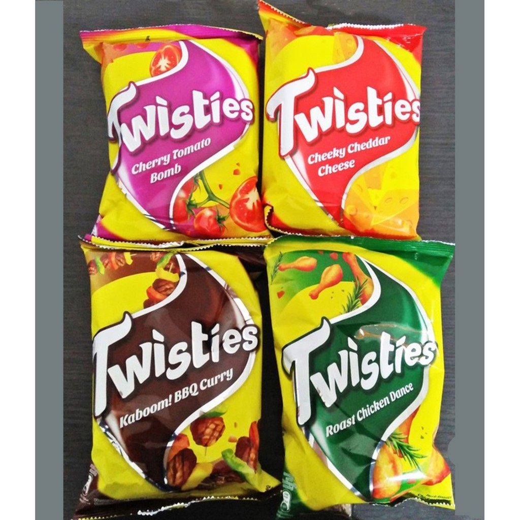 15g x 24pkt Twisties Small BBQ Curry Cheddar Cheese Cherry Tomato ...