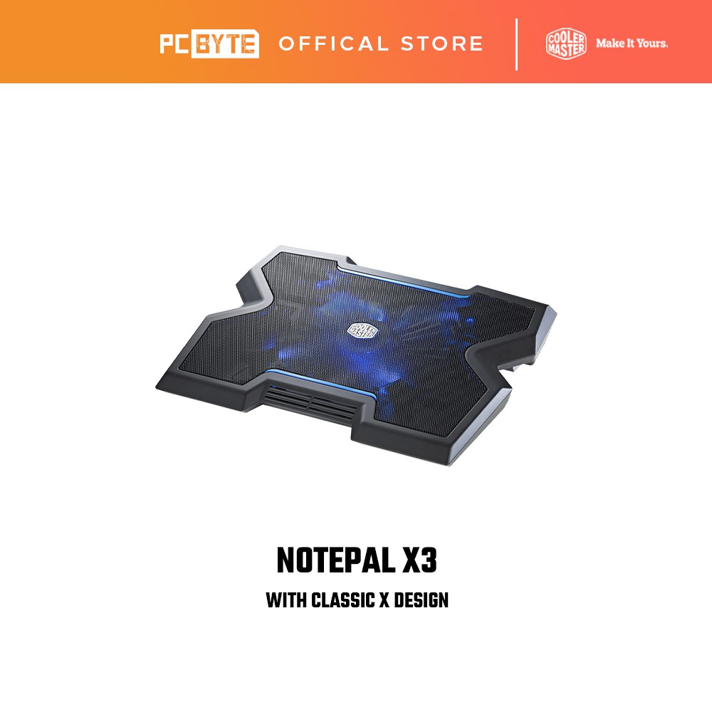 Cooler Master NotePal X3 Notebook Cooler with 200mm Fan | Shopee Malaysia