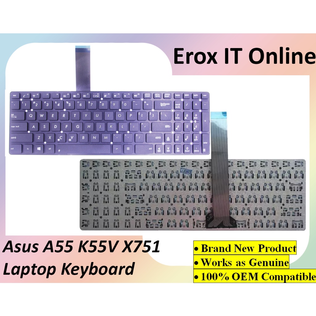 Asus A55 A55A A55D A55V A55DE A55DR A55N A55VJ A55VS A55XI K55 Keyboard ...