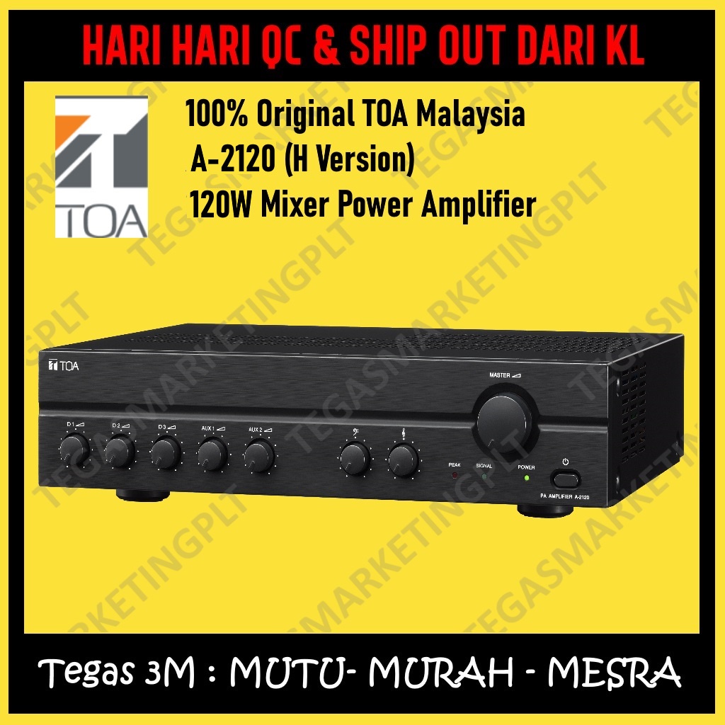 [Tegas] Original TOA A-2120H / A2120 120W Mixer Power Amplifier PA Mixing Amplifier Public ...