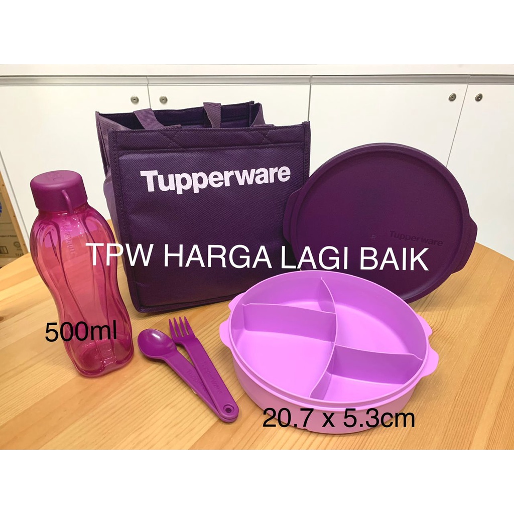 Tupperware Fit To Go Lunch Set with Bag / Twin Duo Lunch Set / Bekal ...