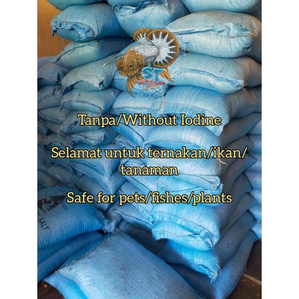 [1kg] Garam Kasar Tanpa Iodine Untuk Kegunaan Ternakan, Ikan, Tanaman ...