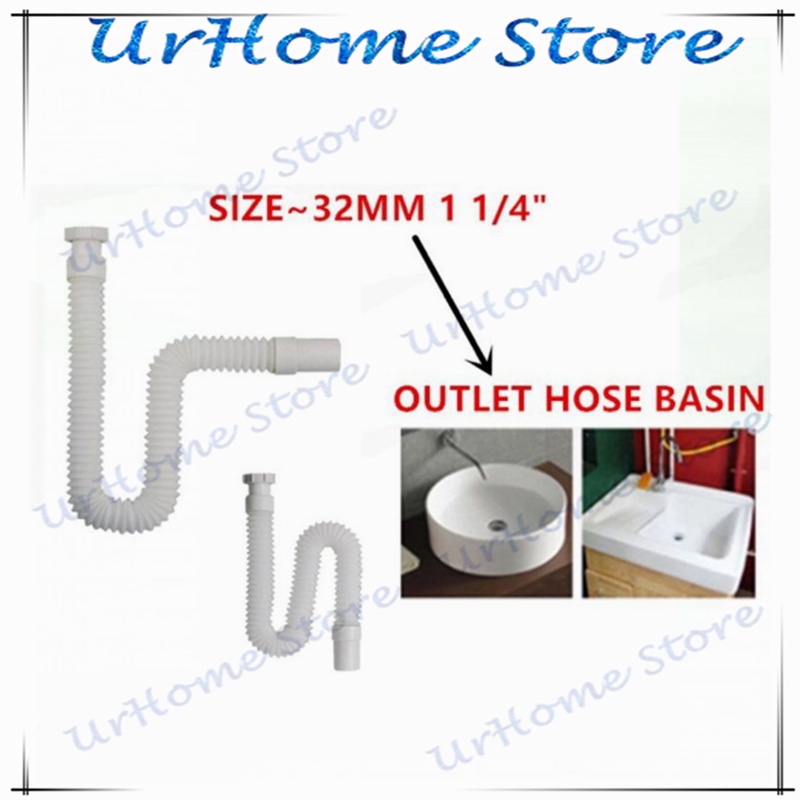 Flexible Tube Hose Pipe Unitrap Outlet pvc for Sink Drain Waste 1 1/4 ...