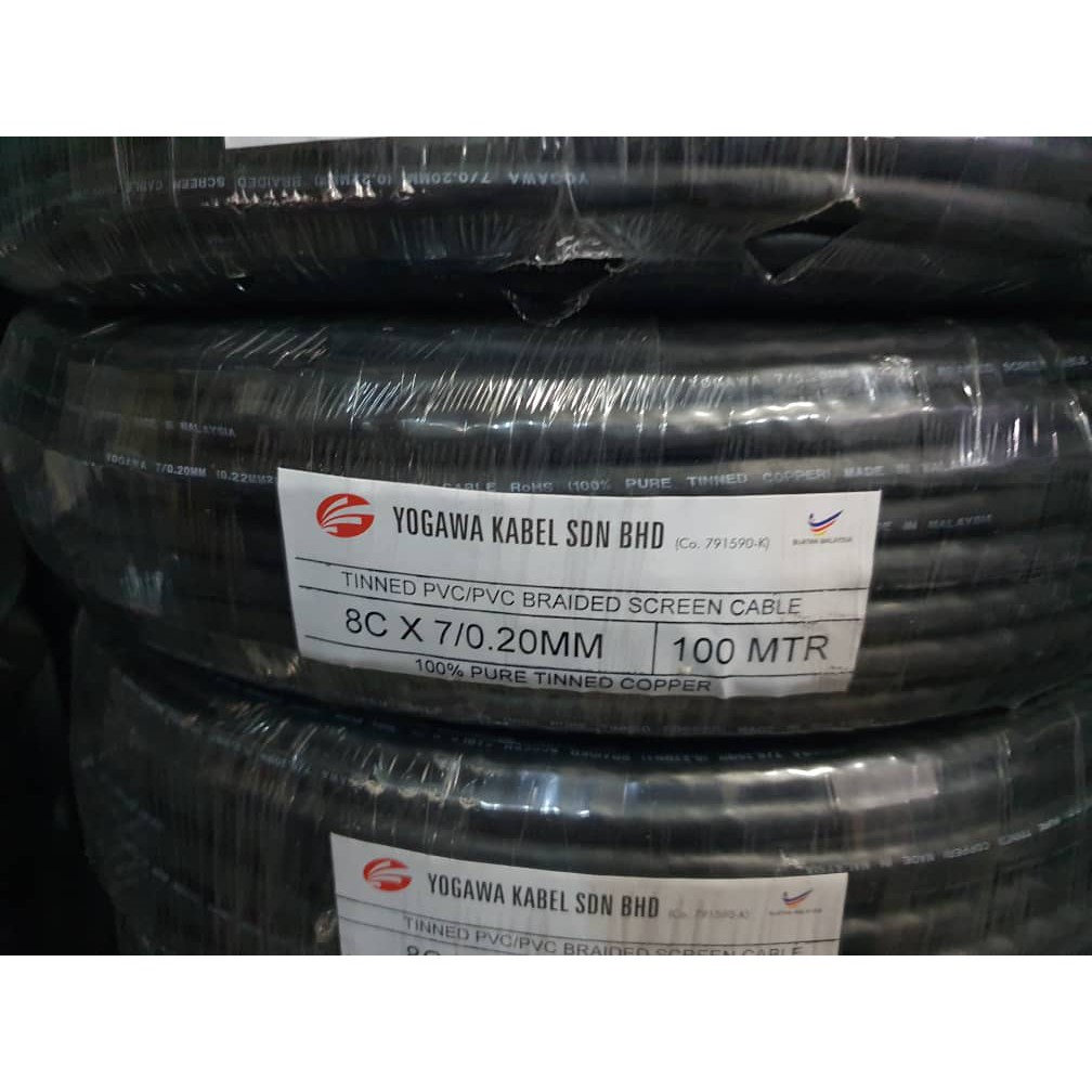 Yogawa 8SX7/.2 8 Core Screen Cable (loose cable ) (made in malaysia ...