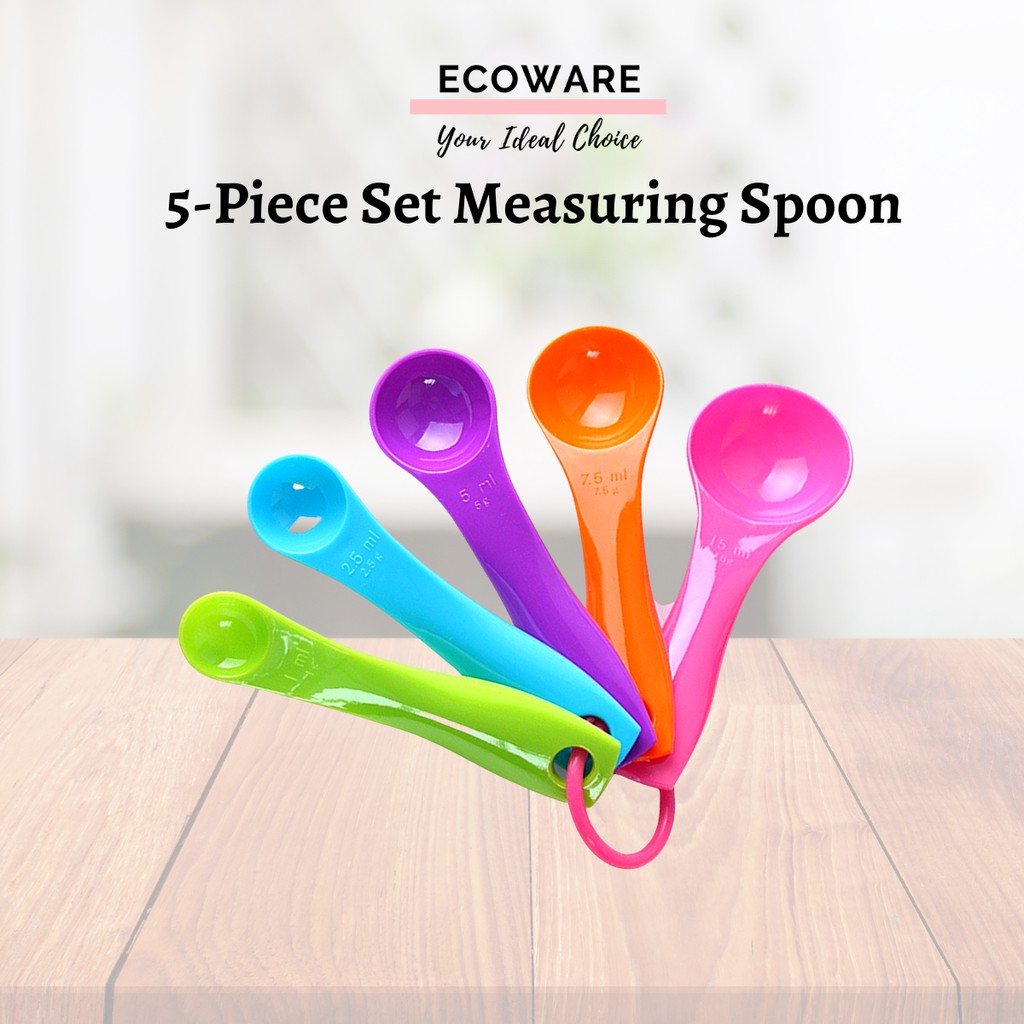 5pcs/set Measuring Spoon Colorful Plastic Measure Spoon (Size 1ML 2.5ML ...