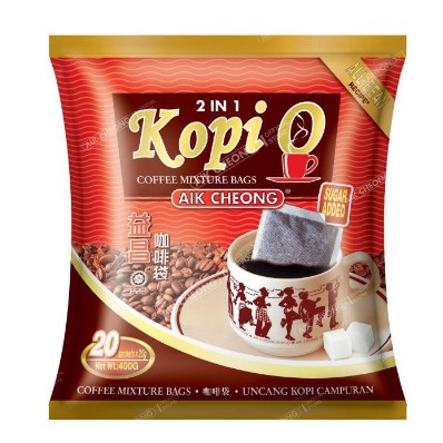 AIK CHEONG Kopi-O Bag 2in1 400g (20g x 20 sachets) - Sugar Added | Shopee Malaysia