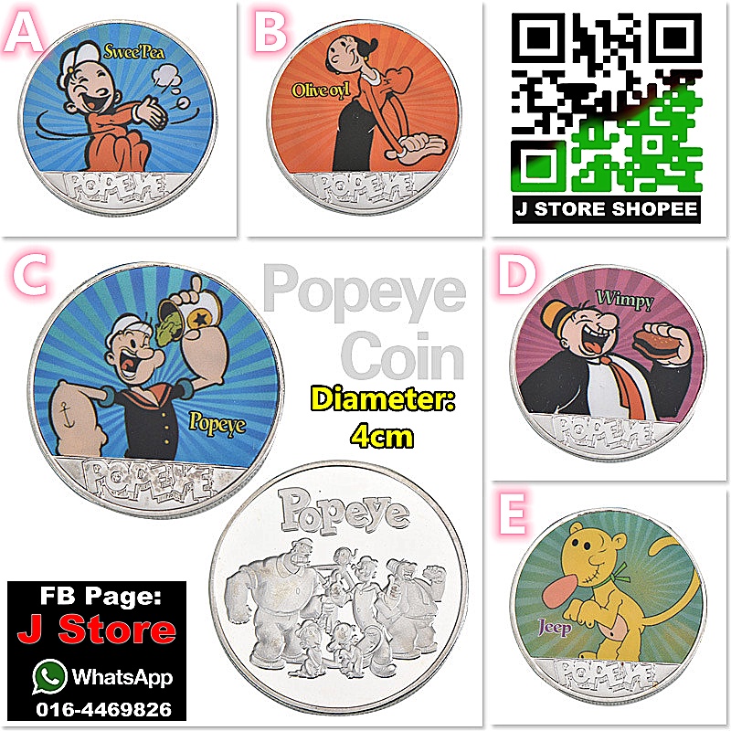 Popeye the sailor coin collection 2 ( J Store ) | Shopee Malaysia