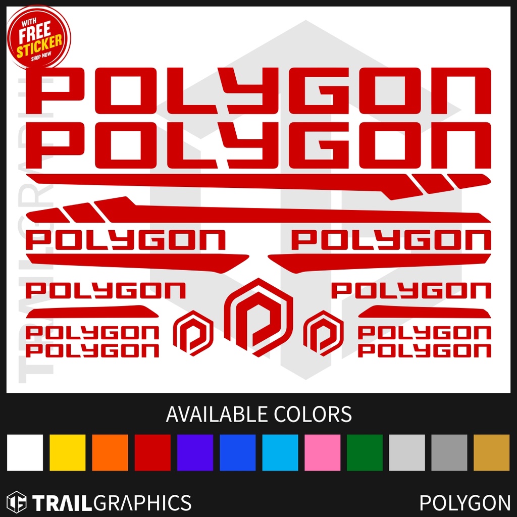 POLYGON Sticker Decal Vinyl for Mountain Bike/Road Bike | Shopee Malaysia