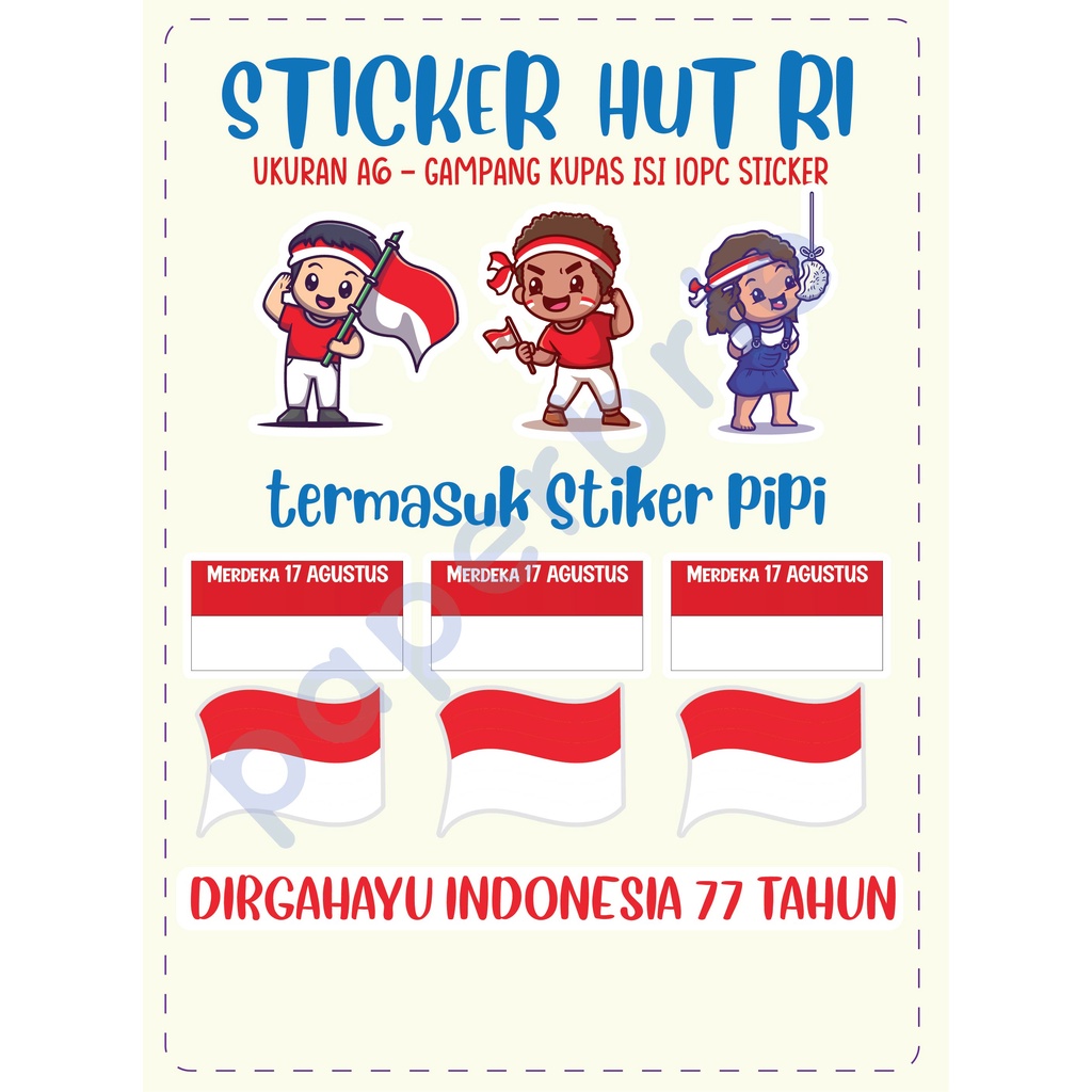 Merdeka sticker Set 17august yu indonesia Will Definitely Like Cutting ...