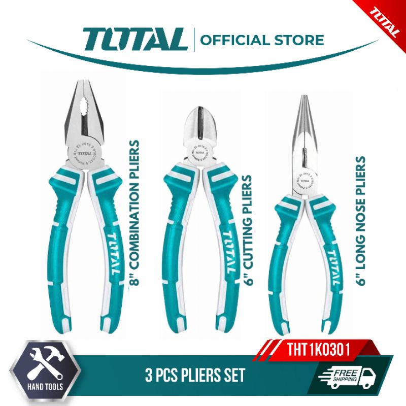 Total Pliers Set (3 Pcs) THT1K0311 / THT1K0301 | Shopee Malaysia
