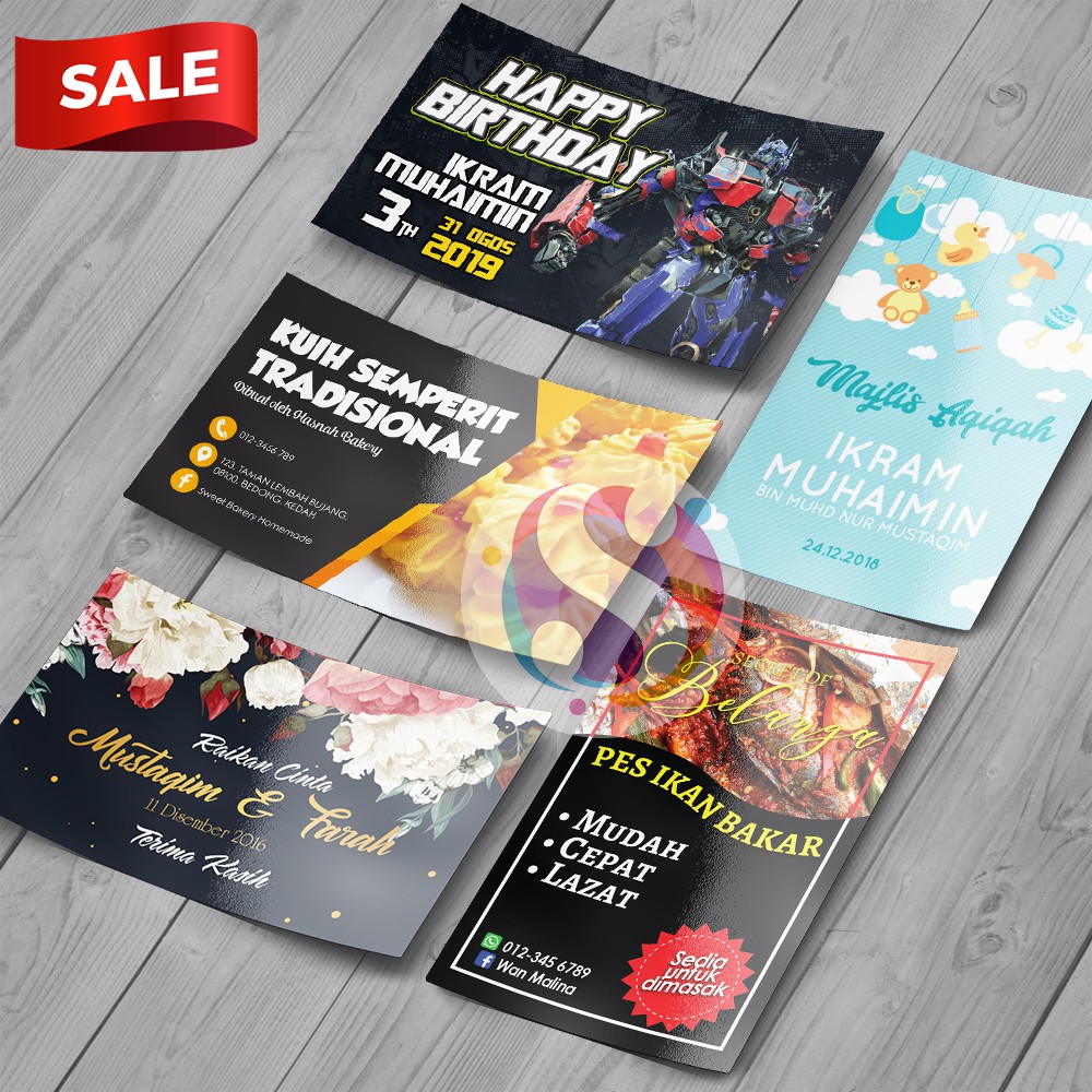 Sticker Saiz Kad Atm - Print & Cut | Sticker Murah | Sticker Petak ...