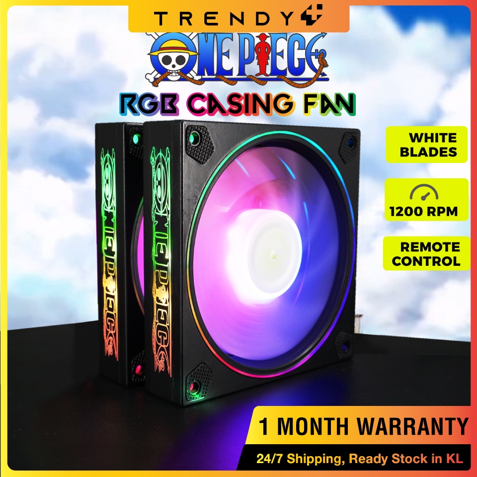 TrillionX ONE PIECE RGB Fans CUBE PC Fan Cartoons White Blades 120mm ...