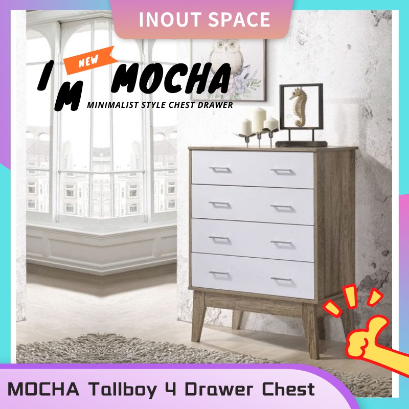 MOCHA SERIES Chest of Drawer / Tallboy Cabinet / 4 Chest Drawer ...