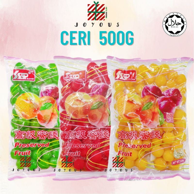 500g Ceri Merah / Kuning / Hijau / Jeruk Asam / Acar Buah Ceri | Shopee ...