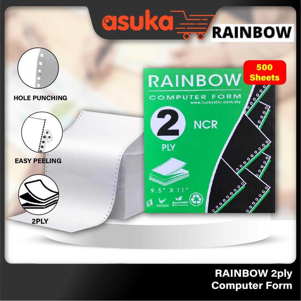 RAINBOW 2ply Computer Form (approximately 450's) | Shopee Malaysia
