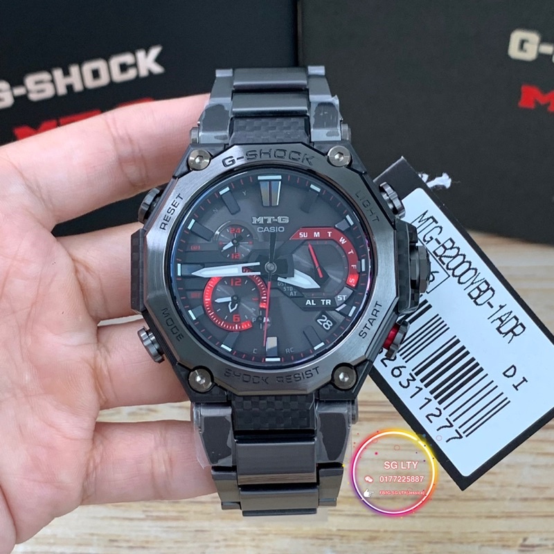 ASIA SET 100% AUTHENTIC CASIO G-SHOCK MTG-B2000YBD-1A monocoque case of carbon-reinforced resin ...
