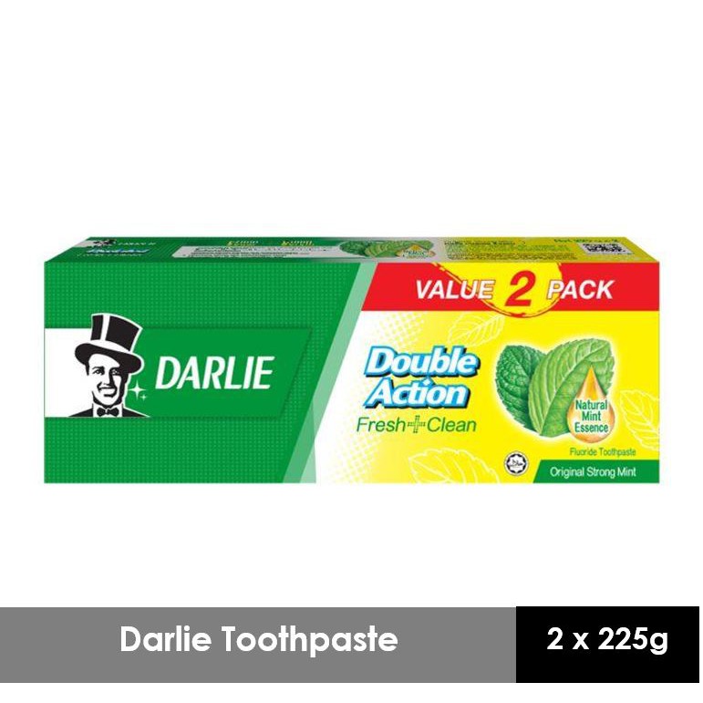 Darlie Double Action Toothpaste 2 x 225g [EXP Year 2026] | Shopee Malaysia