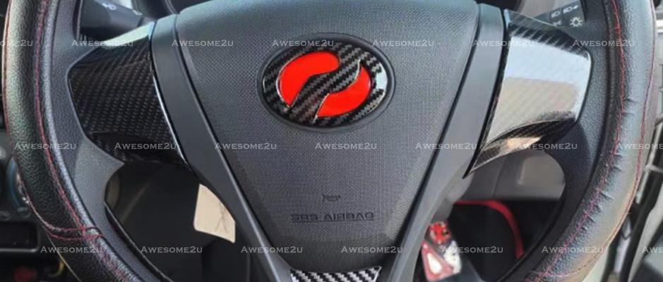 Awesome2u Perodua Bezza Steering Wheel Logo Emblem Frame Trim ...