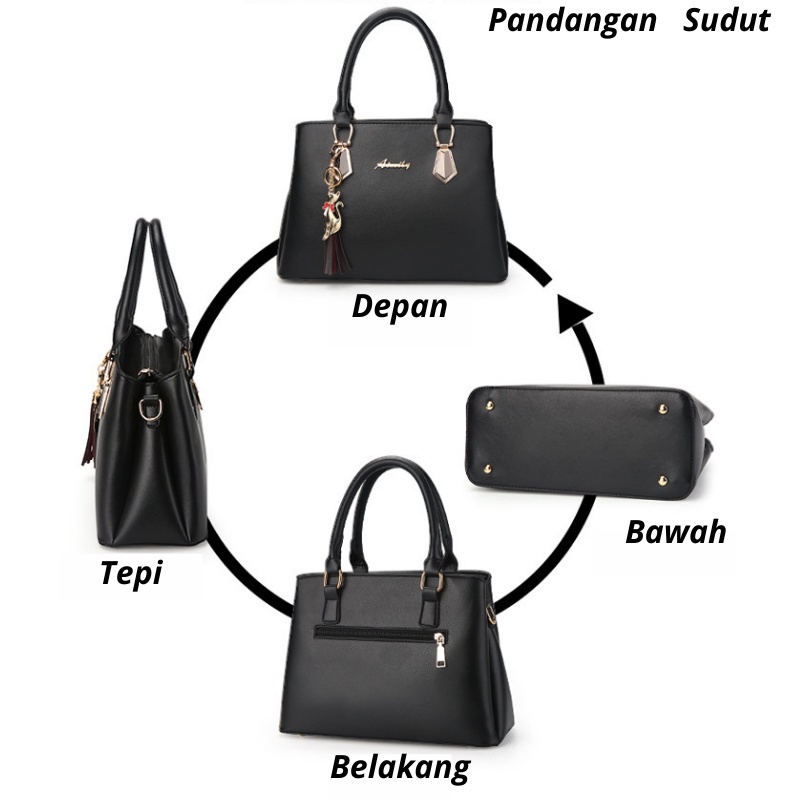 iFASHION 1154 Woman Handbag 2In1 Set Fashion Hard PU Leather Sling ...