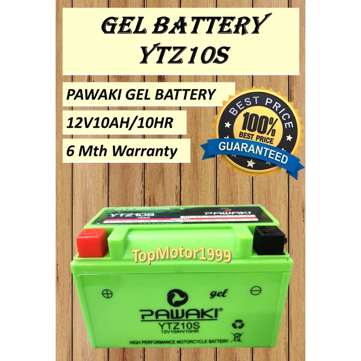 YTZ10S PAWAKI Gel BatteryMotorcycle Bateri Motorsikal MT07 / MT 09 / S1000RR / KTM 690 Duke ...