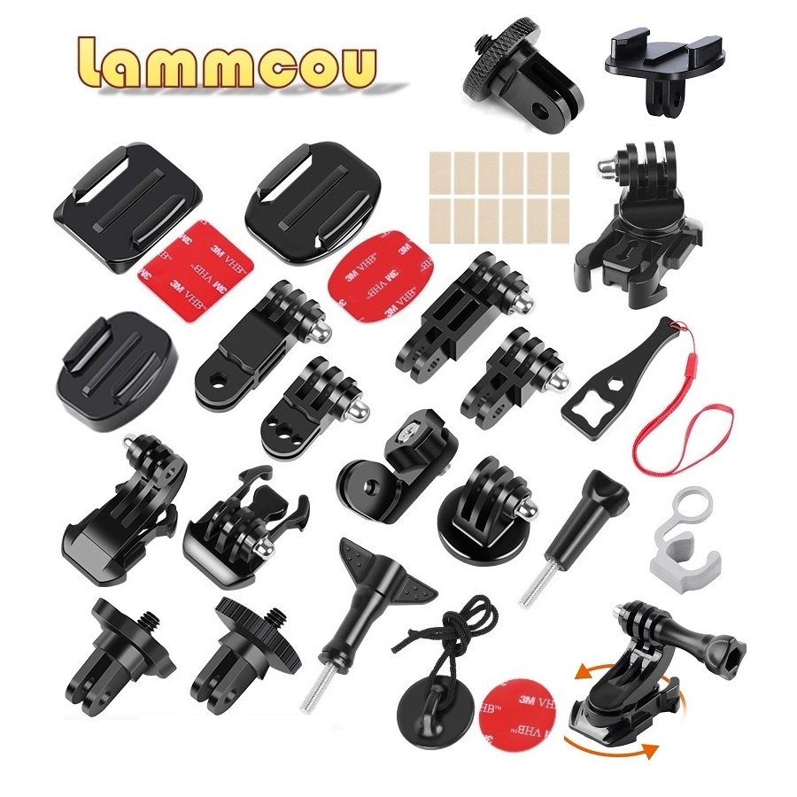 Lammcou Action Camera Mounts Plastic Adapter for Go Pro Hero 10 9 8 7 6 ...