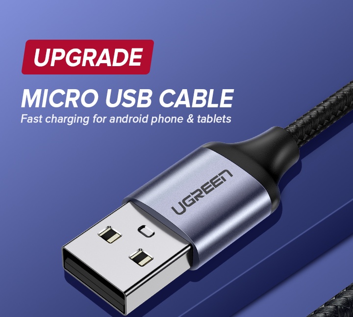 Ugreen QC 3.0 Micro 2A Fast Charging USB Cable for Xiaomi Samsung ...