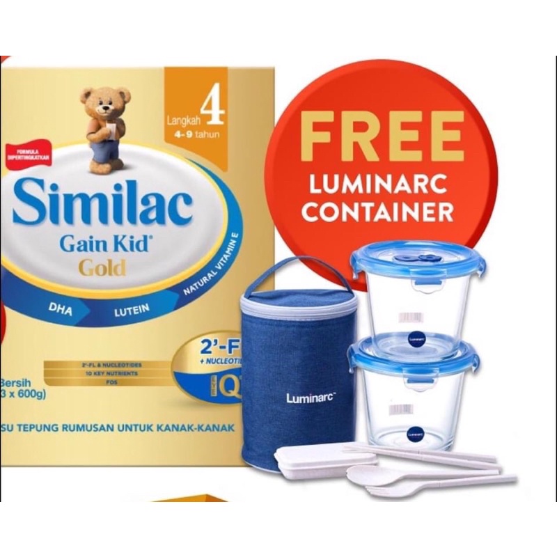 Abbott LUMINARC Tempered Glass 840ML Food Container Set Food Storage ...