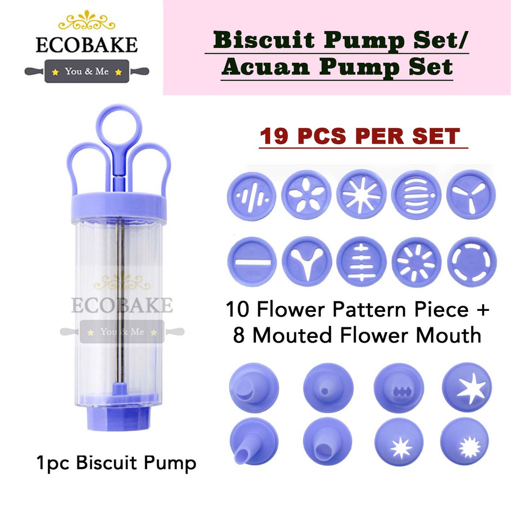 Biscuit Pump Set | Acuan Biskut Berpam | Acuan Tart | Cookie Pump ...