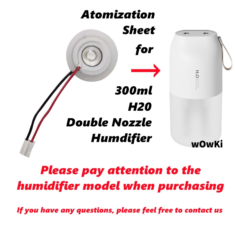 H2O 【300ml】加湿器雾化片Microporous Atomization contains wiring terminals ...
