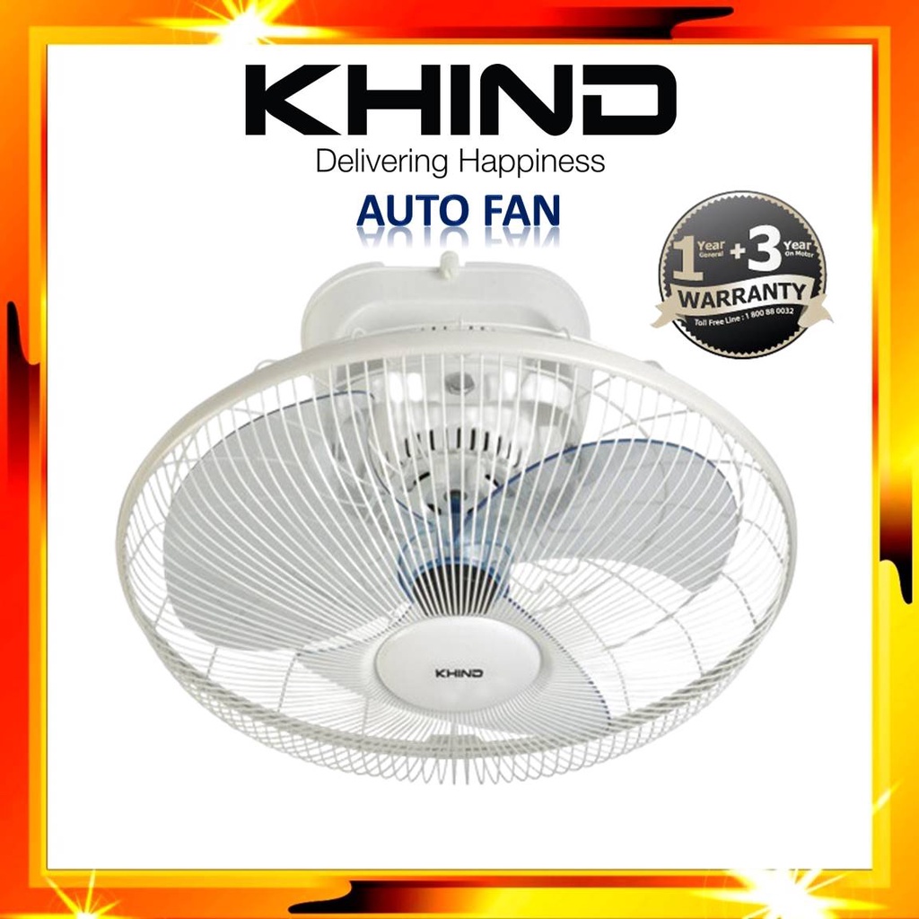 KHIND 16" AF1601 / 18" AF1801 360° Rotation Auto Fan | Shopee Malaysia