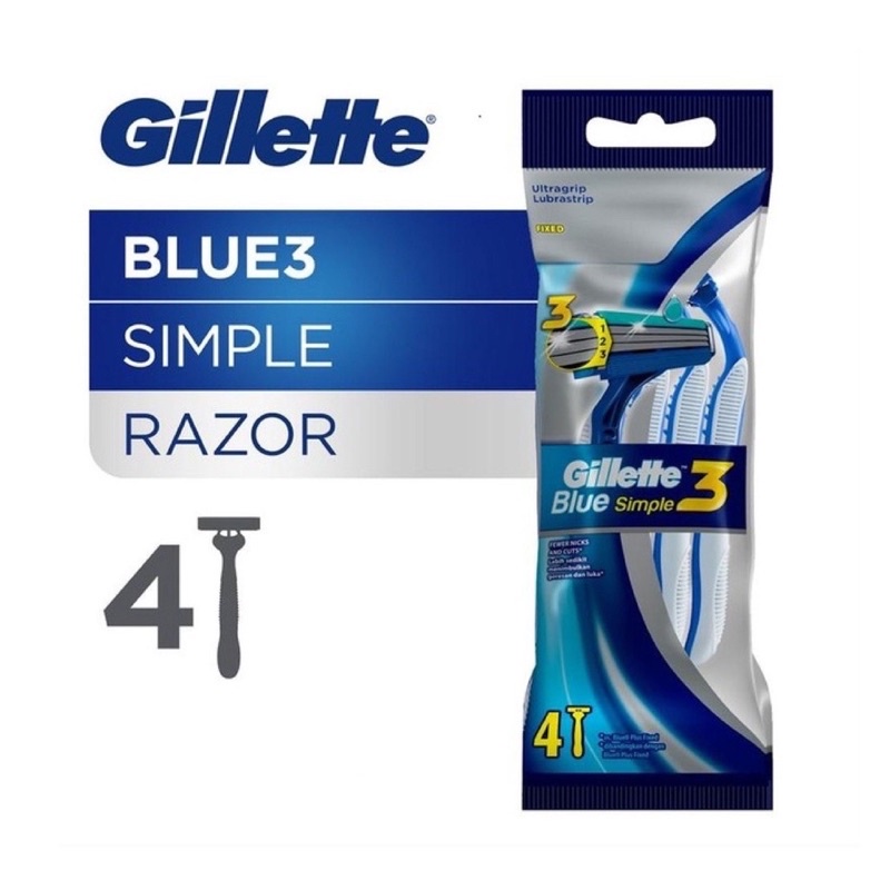 Gillette Blue 3 Simple Disposable Razor | Shopee Malaysia