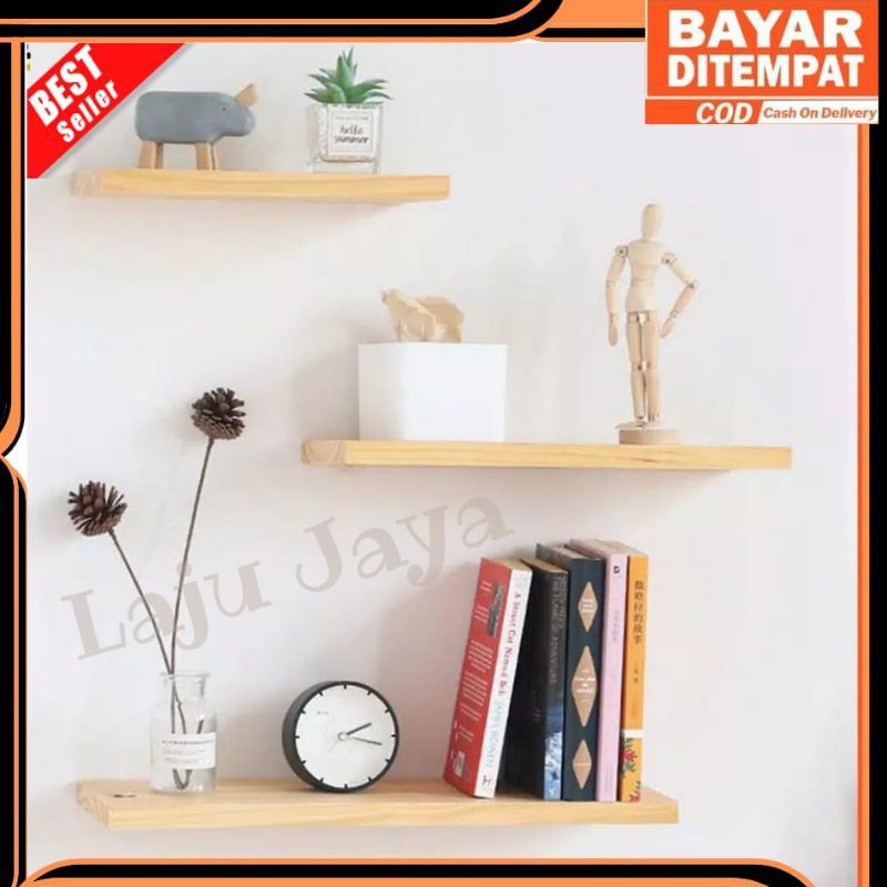 KAYU Floating SHELF SHELF Shelves Stacking Shelves Wooden Wall Hanging ...