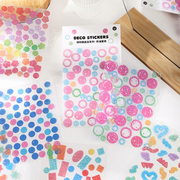 (Clearance) Howoo 2s Sweet Dot Shiny Bling Deco Sticker Planner Journal ...
