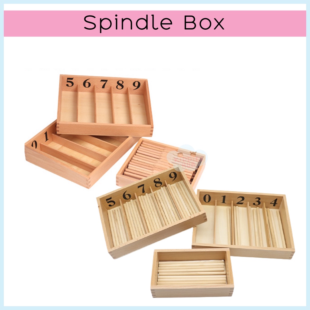 MONTESSORI Wooden Spindle Box | Shopee Malaysia