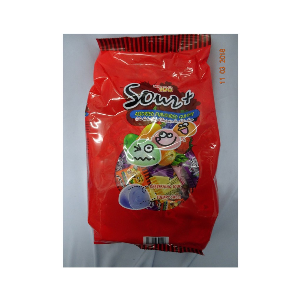 600g Lot 100 Sour + Assorted Flavoured Gummy (LOCAL READY STOCKS ...